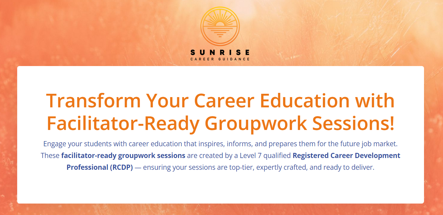 Careers Groupwork For You — Sunrise Career Guidance
